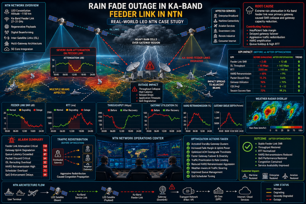 Rain Fade Outage in Ka-Band Feeder Link in NTN